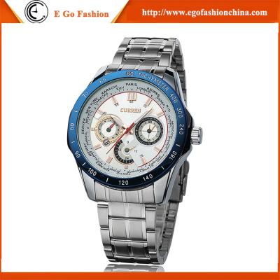 China Blue Black White CURREN Watch Wholesale Retail LOW MOQ Stainless Steel Watch Sports Watch for sale