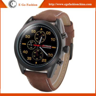 China Brown Leather Watch Vintage Watches Man Business Watch Quartz Analog Watch Sports Watches for sale