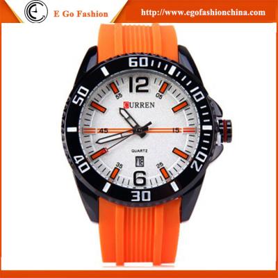 China Orange Sports Watch Casual Watches Men's Quartz Watch Wholesale Quartz Analog Watches Man for sale