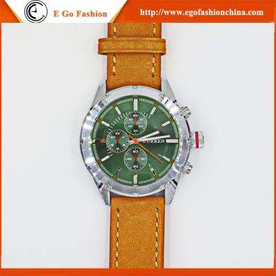 China CHINA Watch Manufacturer Stainless Steel Back Quality Watches Leather Curren Watches Man for sale