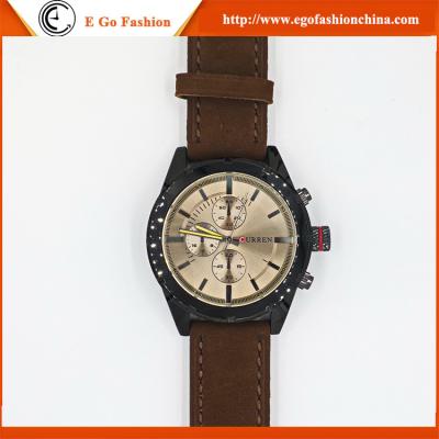 China Cool Man Watch Stainless Steel Quartz Watch Genuine Leather Watch Original CURREN Watches for sale