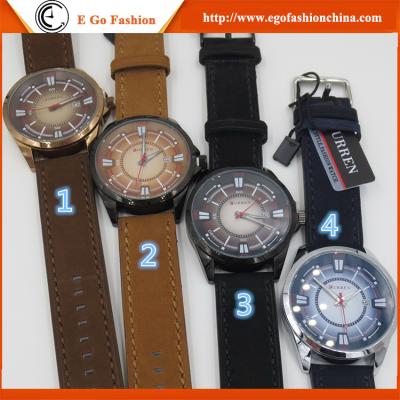 China Fashion Jewelry Wholesale Men Watch CURREN Watch 4 Colors Available Leather Sports Watch for sale