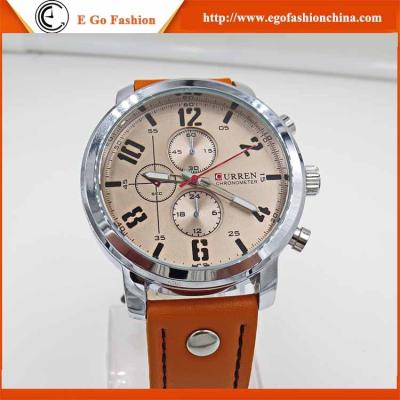 China CURREN Watch Unisex Watches Sports Watch for Teenager Vintage Watch Genuine Leather Watch for sale
