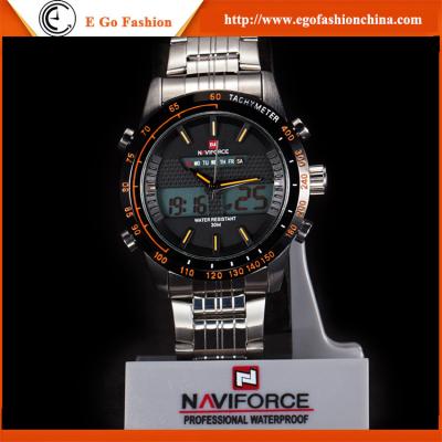 China Naviforce Watch Model 9024WBO LED Watches Luminous Hands Sports Watch Steel Quartz Watches for sale