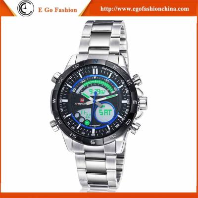 China LED Light Luminous Hands Watch Sport Watch Big Dial Luxury Brand Naviforce Stainless Watch for sale
