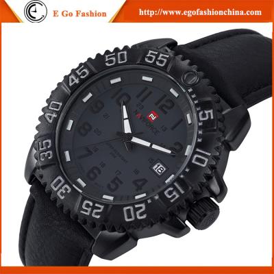 China Classic Watch Stainless Steel Watches Man Men's Wristwatch Big Wrist Leather Quartz Watch for sale