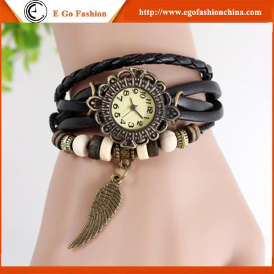 China Korean Fashion Jewelry Watch Retro Leather Watches OEM Watch Quartz Analog Watch Cheap New for sale