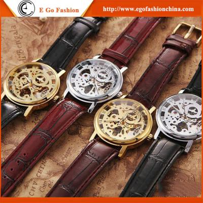 China WN02 Mechanical Watches for Man Business Watch Hollow Out Back Winner Branding Watches Men for sale