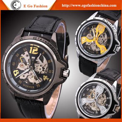 China WN19 Mechanical Watch Man Stainless Steel Back 30M Water Resistant WINNER Sports Watches for sale