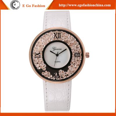 China GV10 Black White Classic Watch PU Leather Strap Unisex Watch Quartz Analog Watches Woman for sale