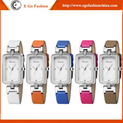 China KM07 Square Dial Watch Fashion Business Watches for Woman Stainless Steel Leather Watches for sale