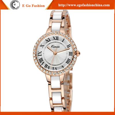 China KM18 Hot Fashion Women's Crystal Rhinestone Stainless Steel Analog Quartz Wrist Watch Lady for sale