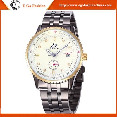 China SH21 Fashion Stainless Steel Watch Mechanical Watches Man Genuine Leather Vintage Watch for sale
