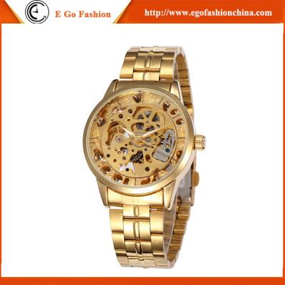 China SH25 Full Gold Watch Luxury Dress Watches Hollow Out Mechanical Watches Man SHENHUA Watch for sale
