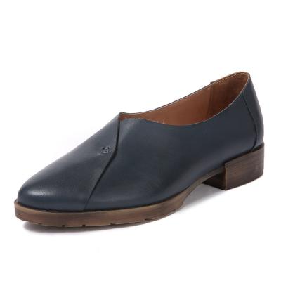 China S024 New original first layer cowhide single shoes women casual retro leather shoes for sale