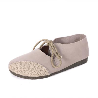 China S129 2020 Mori women lace small fresh leather women's shoes factory direct sales retro ethnic style handmade single shoe for sale