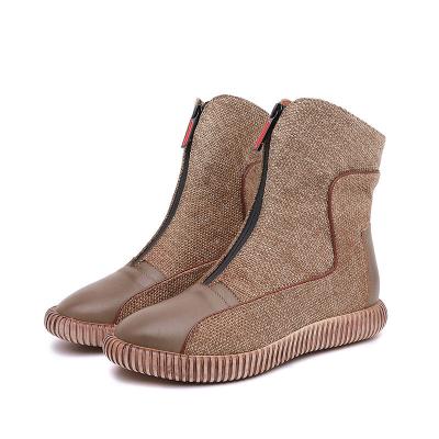China S210 Simple fashion all-match boots Mori leather mid-tube women's boots Guangzhou women's shoes wholesale for sale
