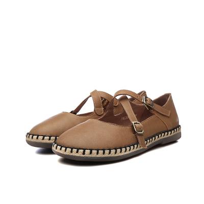 China S250 2020 spring and summer literature and art fresh round toe women's shoes chic double cross buckle sandals for sale