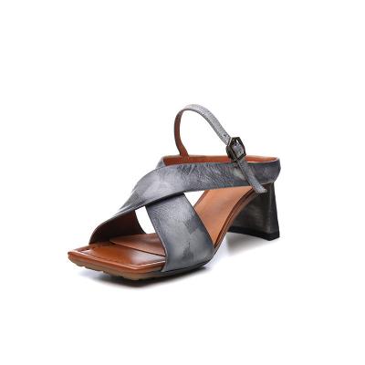 China S257 New fashion temperament women's heel shoes wild pointed sexy cool breathable mid-heel women's shoes for sale