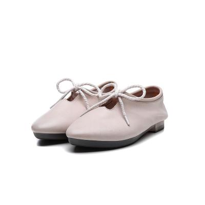 China S266 New simple and versatile pointed toe leather shoes handmade lace-up women's shoes manufacturers for sale