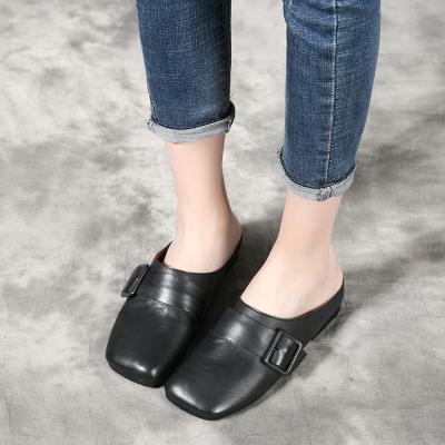 China S269 Summer trend fashion all-match women's shoes 2020 summer women's Baotou half slippers women flat bottom for sale