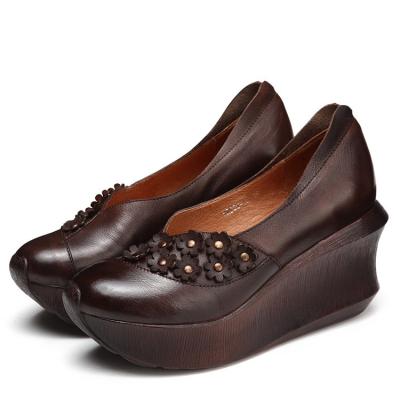 China S343 Spring And Summer New Women'S Shoes Platform Platform Original Handmade Leather Women'S Shoes Factory Direct Sales for sale