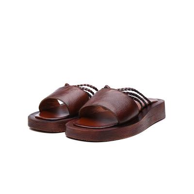 China S370 Factory Direct Women'S Shoes Ins Tide Shoes 2020 New Leather Hand-Woven Slippers Cool And Breathable for sale