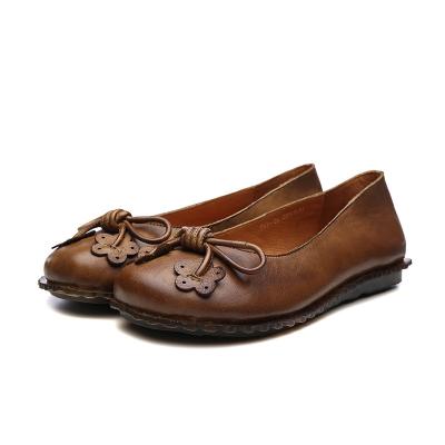 China S402 Leather Shoes Handmade Toe Layer Cowhide High Quality Women'S Shoes Custom Logo for sale