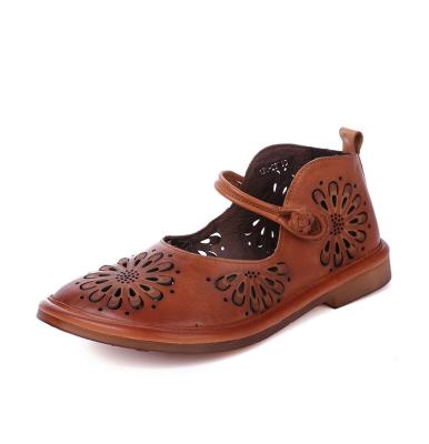 China S404 Leather Shoes Handmade Toe Layer Cowhide High Quality Women'S Shoes Custom Logo for sale