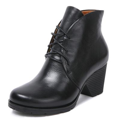 China S405 Leather Shoes Handmade Toe Layer Cowhide High Quality Women'S Shoes Custom Logo for sale