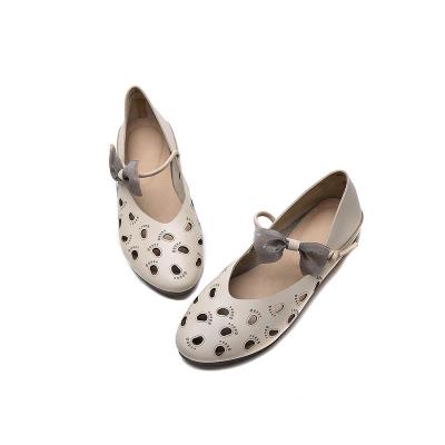China S420 Summer Sandals Women 2020 New Hole Shoes Hollow Small Feet White Shoes Bow Knot Shoes Buckle Sandals for sale