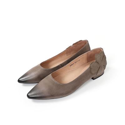 China S450 Factory Handmade Frosted Shallow Mouth Fashion Women'S Shoes Gradient Comfortable Pointed Leather Single Shoes Wome for sale