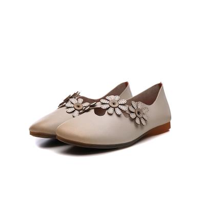 China S504 New Sweet Fairy Flower Single Shoes 2020 Literary Shallow Mouth Soft Sole Comfortable Women'S Shoes for sale