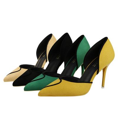 China ZM018 New Pointed Hollow Women'S Super High Heel Single Shoes Women'S Sandals for sale