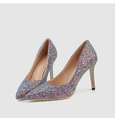 China ZM028 96289-23 New Style Super High Heel Pointed Toe Single Shoes Stiletto Sexy High Heel Women Shoes Wholesale for sale