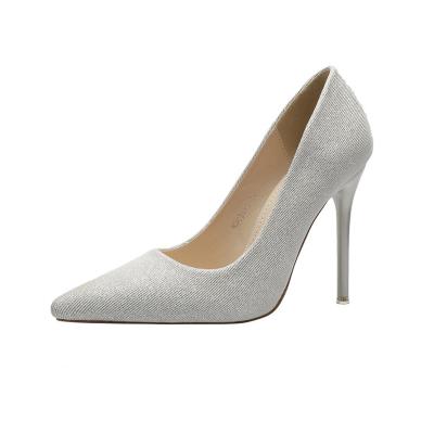 China 6999-3 Korean Fashion Pointed Toe Rhinestone High Heels Net Red Fairy Style Women'S Single Shoes Stiletto Sexy Banquet W for sale