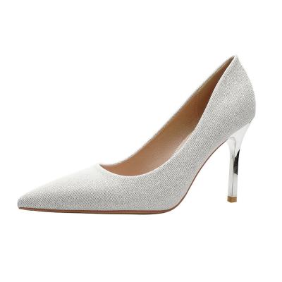 China 8666-3 Korean Fashion Pointy Pumps High Heels Nightclub Slim Sequin Sexy Women'S Single Shoes Stiletto Women'S Shoes for sale