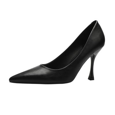 China 8668-1 Fashion Pointed Shallow Mouth High Heels Professional OL Sexy Women'S Single Shoes Stiletto Nightclub Was Thin Al for sale