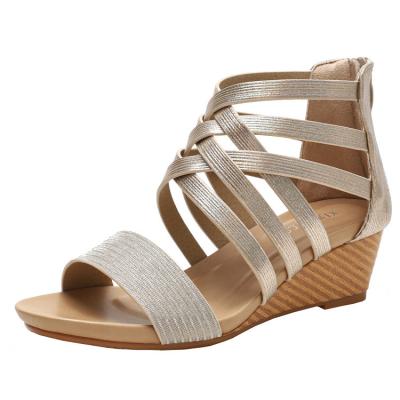 China BS120 Slope Heel Roman Sandals Women'S New Bohemian Ethnic Style Retro Open Toe Holiday Travel Women'S Shoes for sale