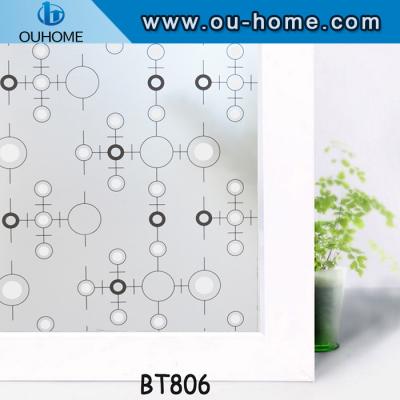 China BT806 Popular PVC frosted decortaion stained glass window film for sale