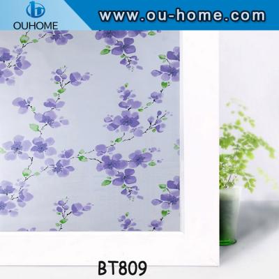 China BT809 Popular flower design window film for glass door for sale