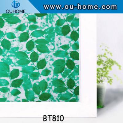 China BT810 Greenery stained pvc self adhesive decorative window film for sale
