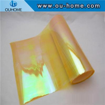 China BT206 Holographic PVC vinyl yellow iris film for sale