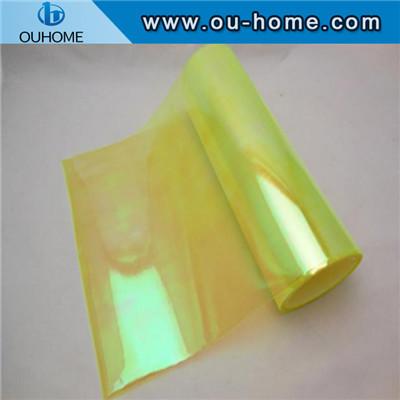 China BT211 Transparent Color Laminated Fluorescent yellow Rainbow Film for sale