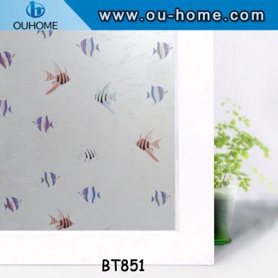 China BT851 PVC frosted privacy self-adhesive decorative film for sale