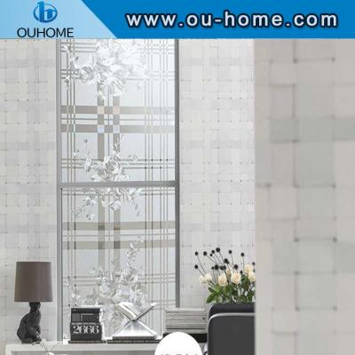 China H8506 Flower embossed decorative glass film static for sale