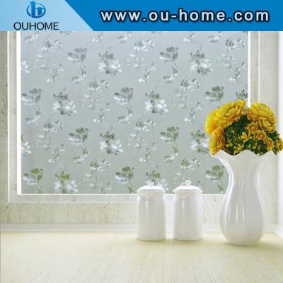 China H4906 Popular flower embossed static glass film for sale