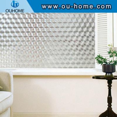China H3706 3D embossing decorative glass static film for sale