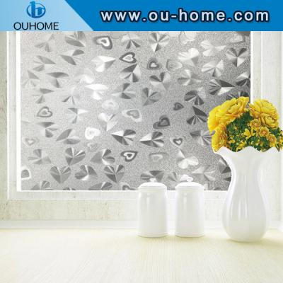 China H9006 Love heart clear static cling window film for sale