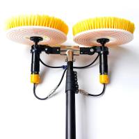 China Telescopic Solar Panel Rotating Brush Cleaner Tool 5.5m Customized for sale